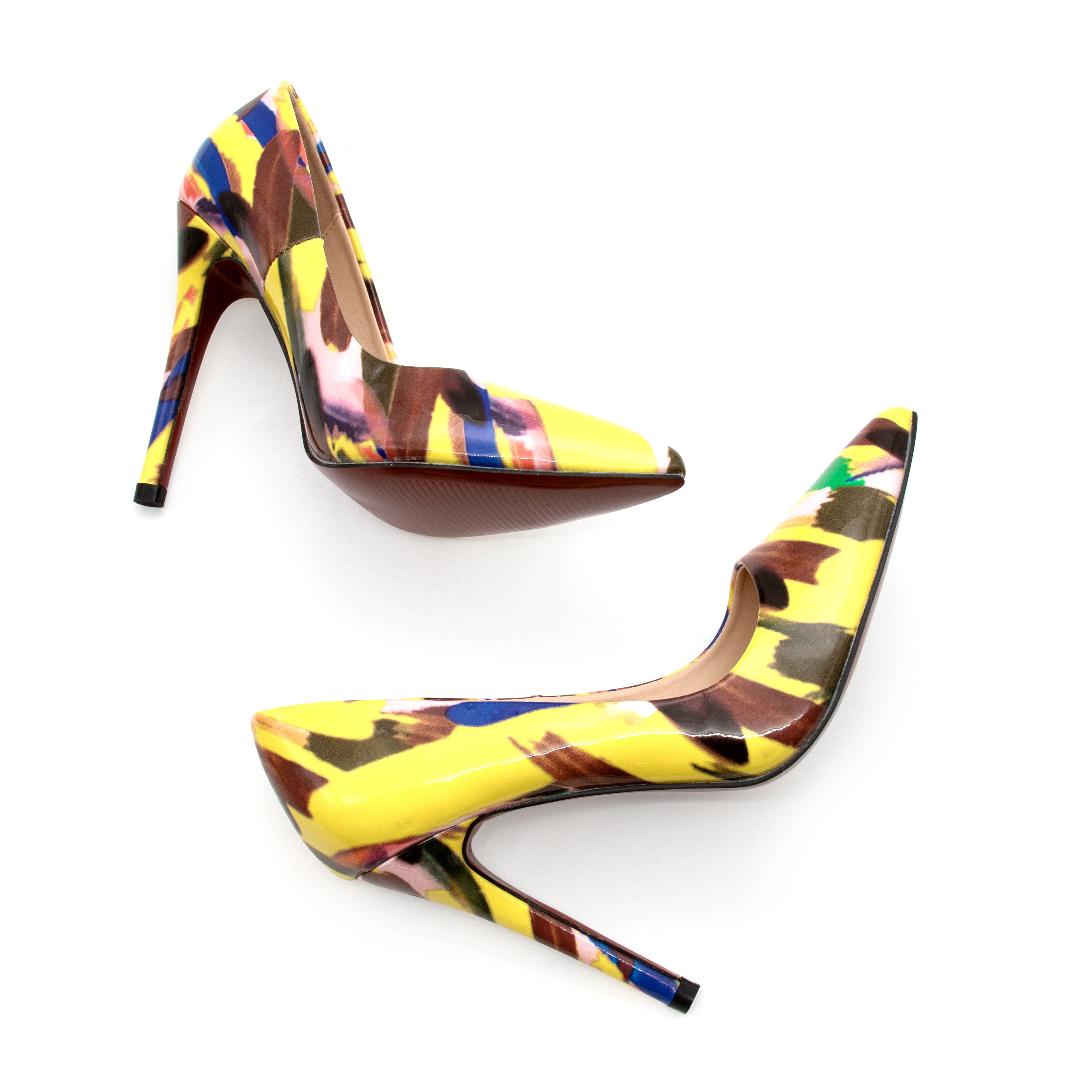 Multicolor Stilettos Heel Pumps – YELLOW SUB TRADING