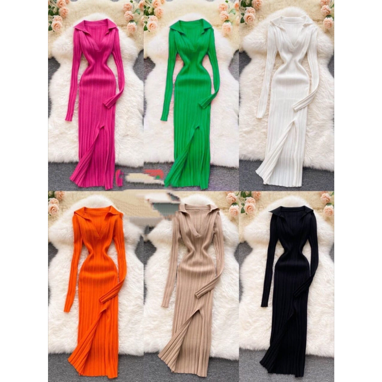 Side Slit Knitted Dress – YELLOW SUB TRADING