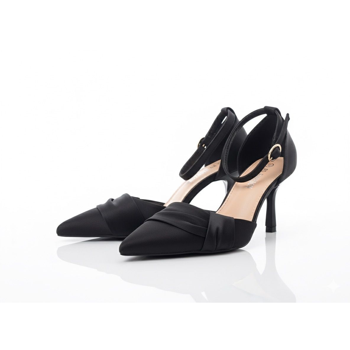 Elegant Women’s Stiletto Heels – Pointed Toe Ankle Strap Shoes – YELLOW ...