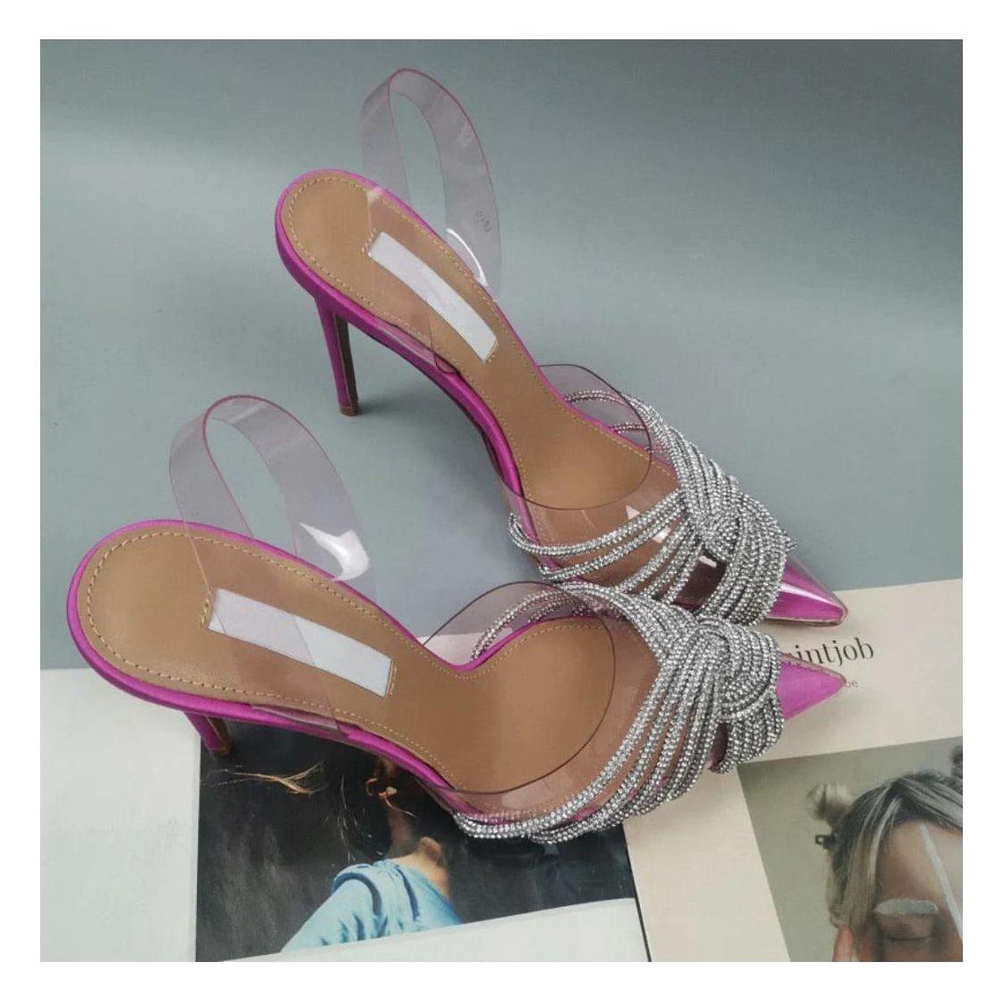 Short Rhinestone Red Bottom Heel — YELLOW SUB TRADING