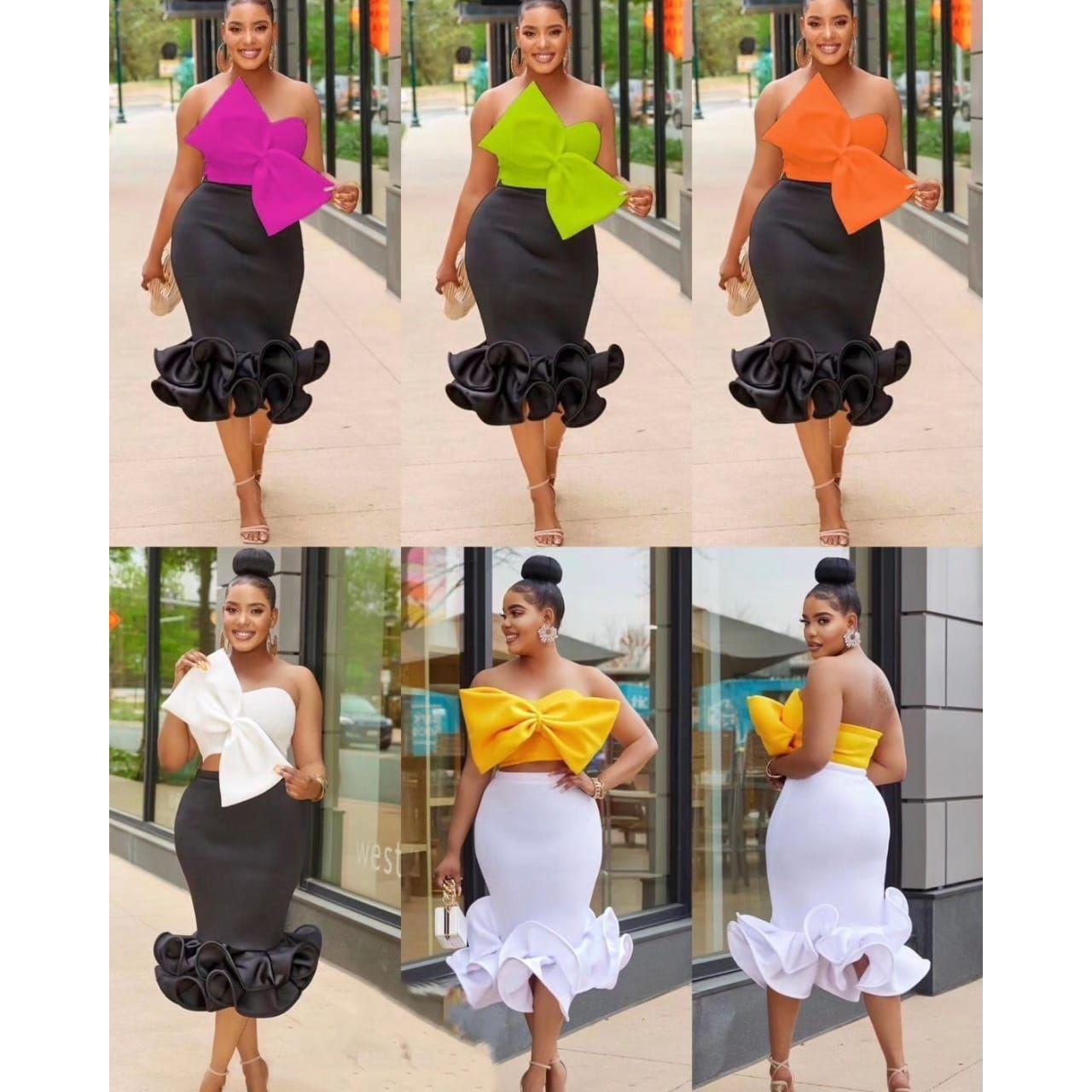 Bow Ruffle Two Piece Set – YELLOW SUB TRADING