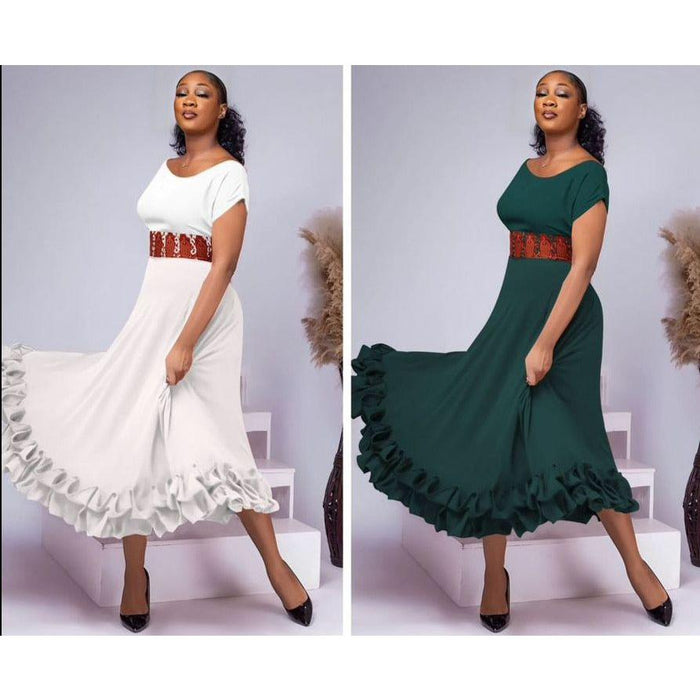 Classy Ruffled Bottom Dress — YELLOW SUB TRADING