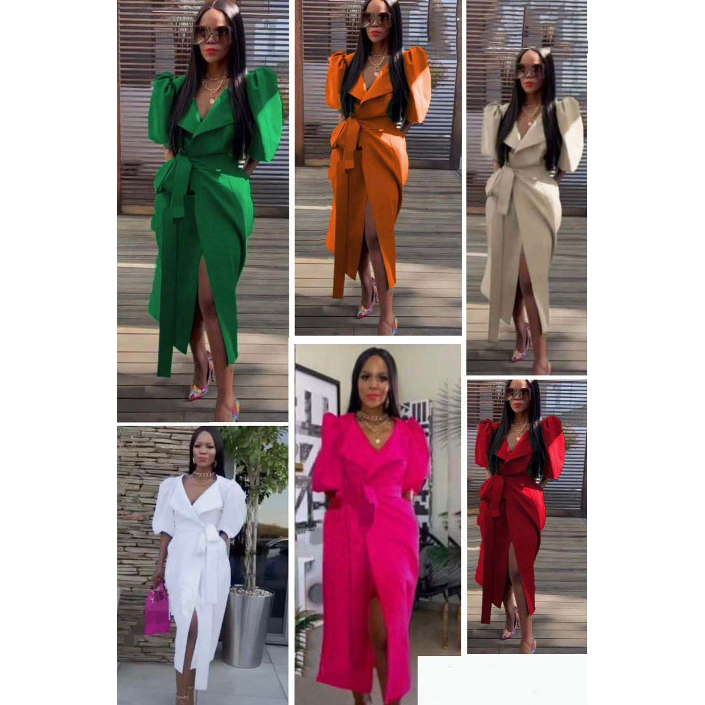 Vintage Overlap Slit Dress – YELLOW SUB TRADING