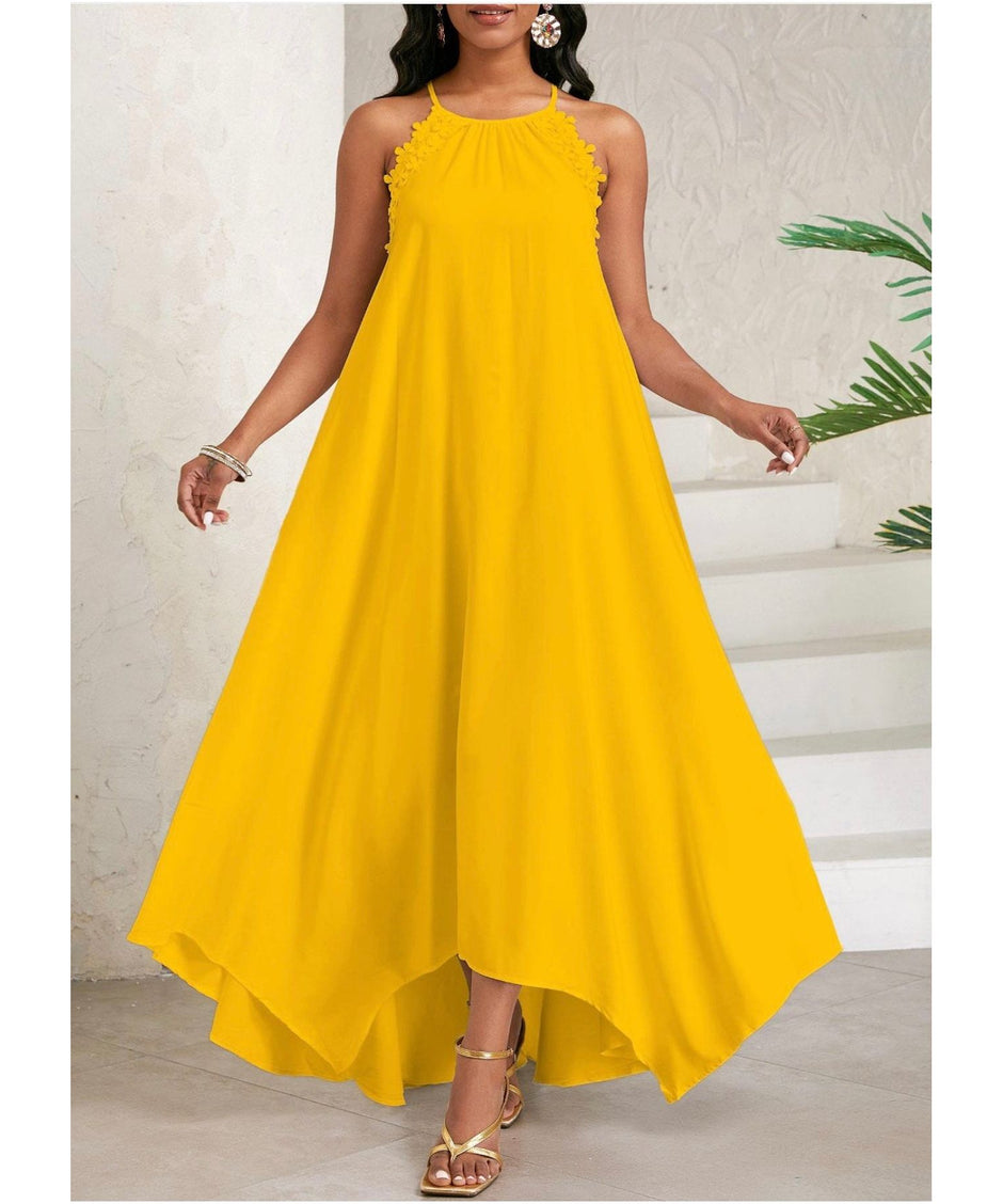 Bow Back Spaghetti Strap Backless Elegant Dress. – YELLOW SUB TRADING