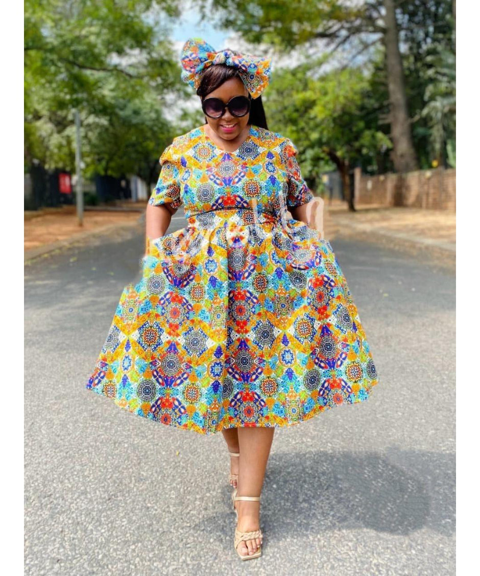 Pocket Short Ankara Dress – YELLOW SUB TRADING