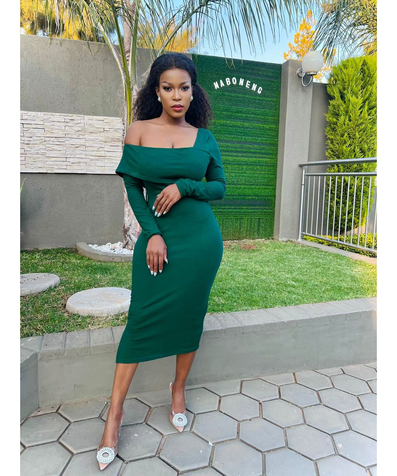 Bodycon One Hand Off Shoulder Dress – YELLOW SUB TRADING