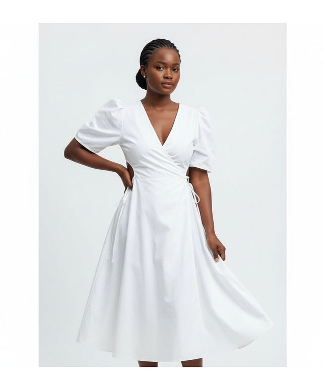 Short Sleeve V-Neck Dress