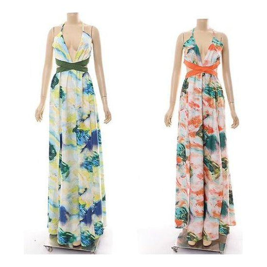 Sexy Backless Front Slit Dress — YELLOW SUB TRADING