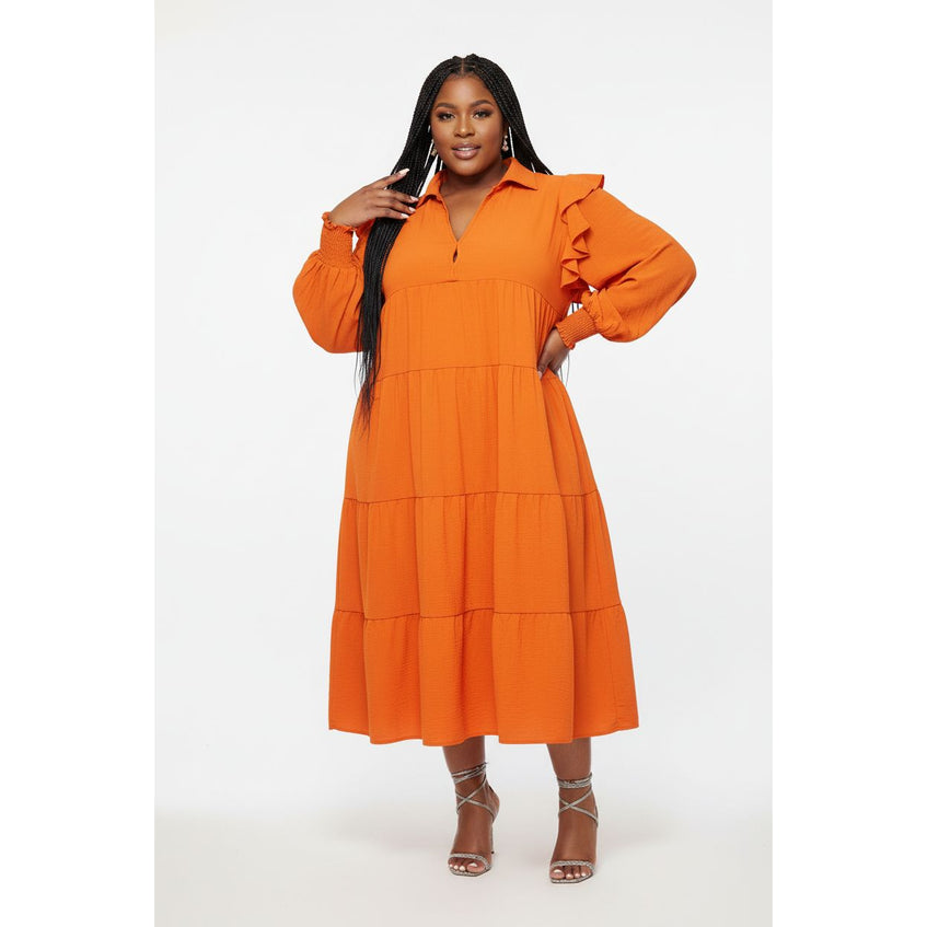 Solid Color Collar Shirt Dress — YELLOW SUB TRADING