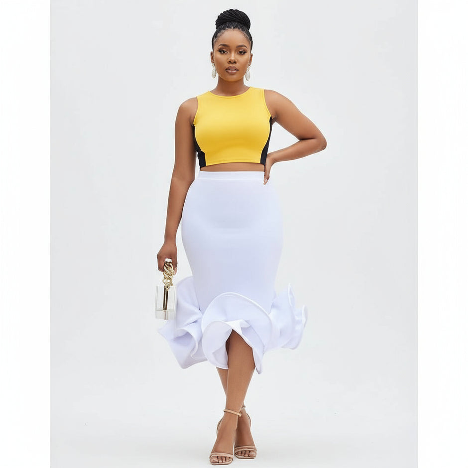 Bodycon Bottom Flare Skirt – YELLOW SUB TRADING