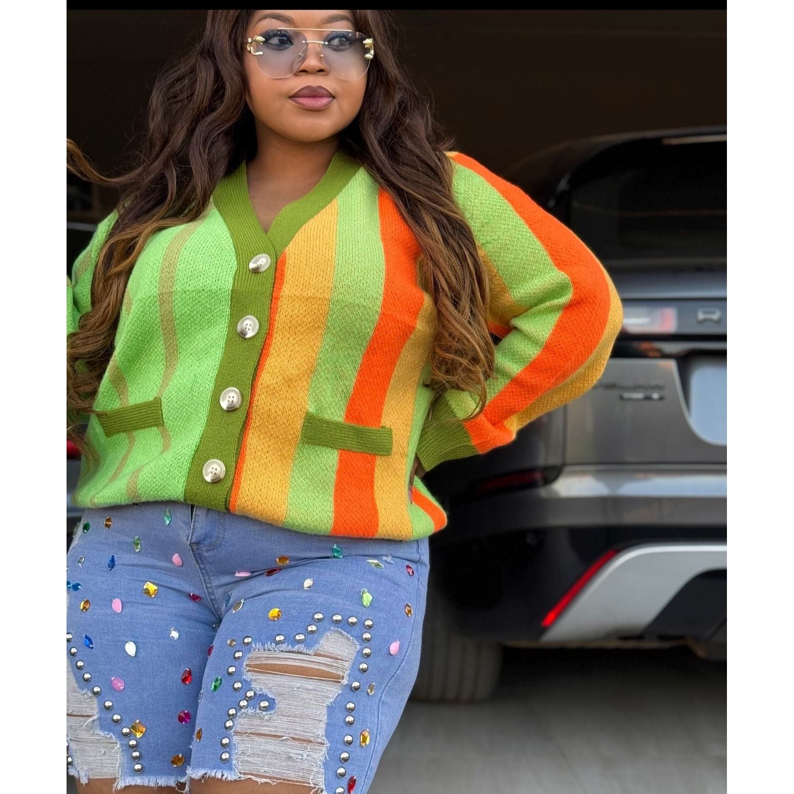 Colorblock Knitted Cardigan Sweater – YELLOW SUB TRADING