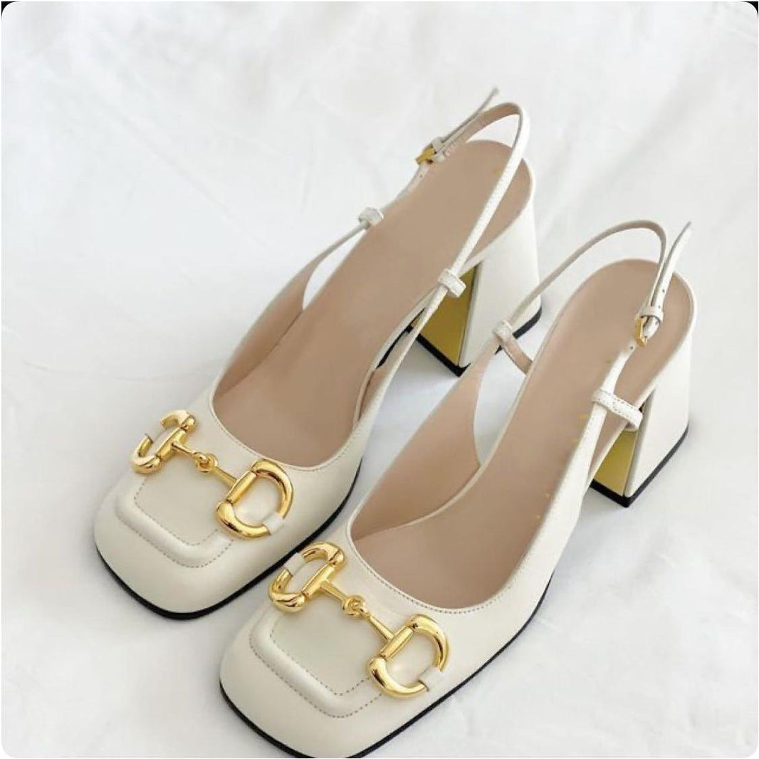 Square Toe Chunky Heel Shoes – YELLOW SUB TRADING