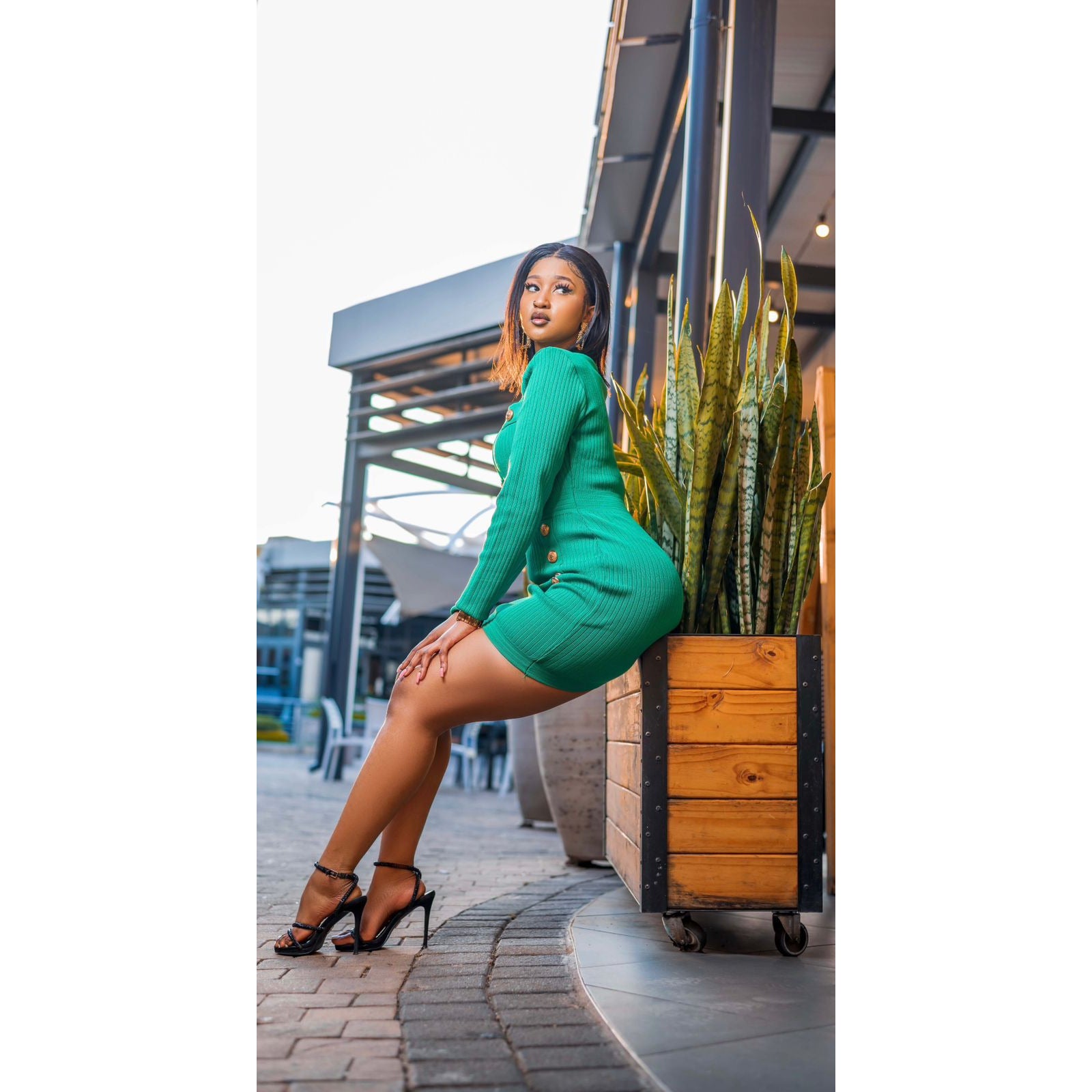 Button Bodycon Mini Dress – YELLOW SUB TRADING