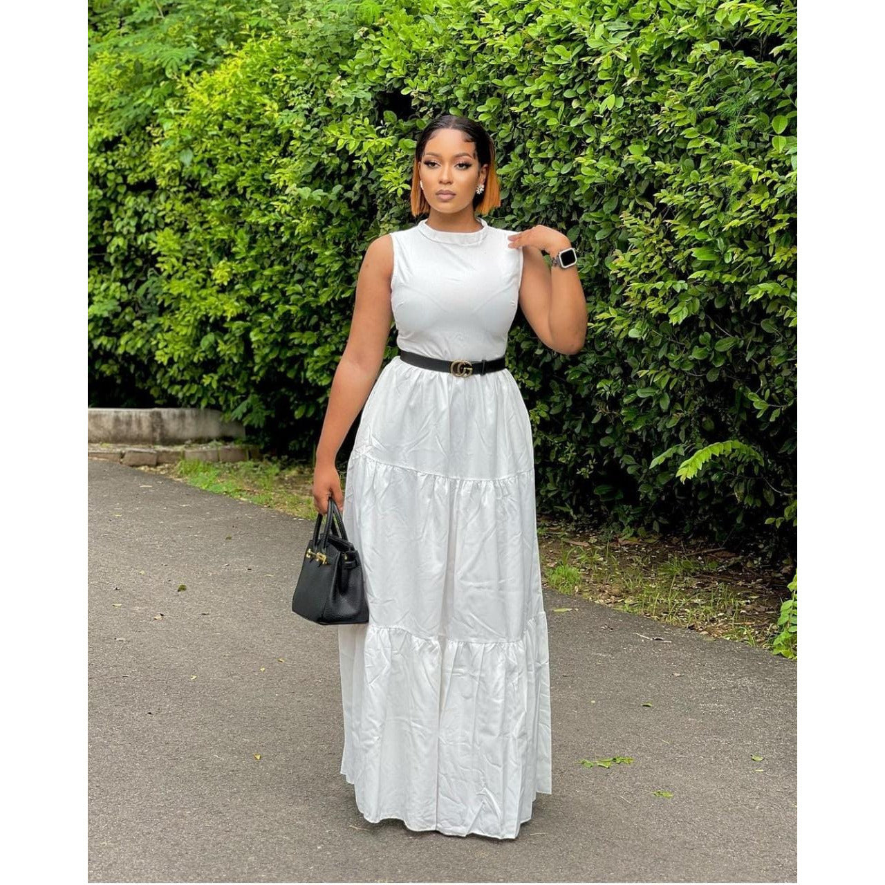 Sleeveless Round Neck Long Dress – YELLOW SUB TRADING