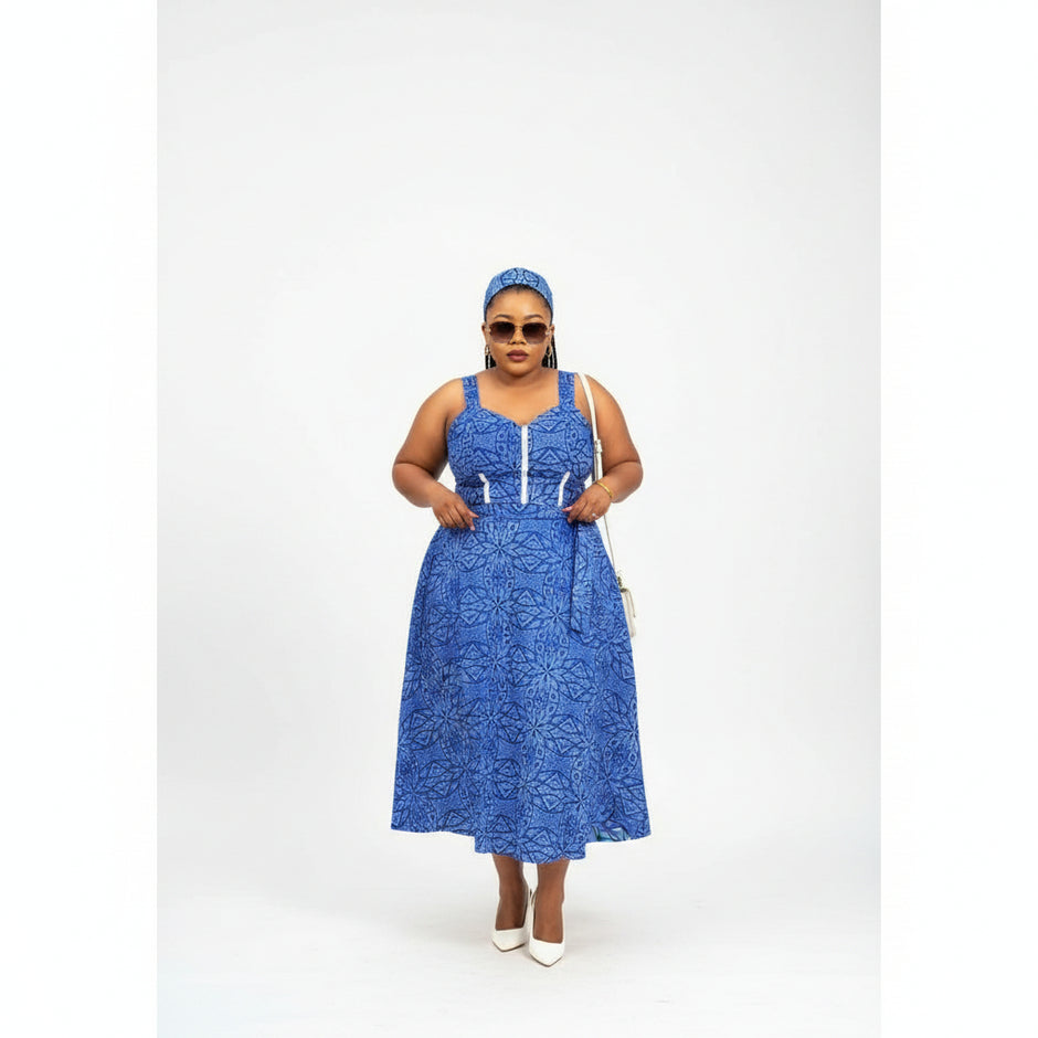 Sleeveless Ankara Dress – YELLOW SUB TRADING