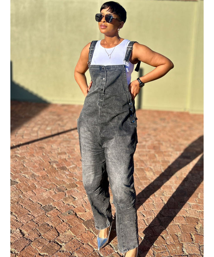 Casual Strappy Denim Jumpsuit – YELLOW SUB TRADING