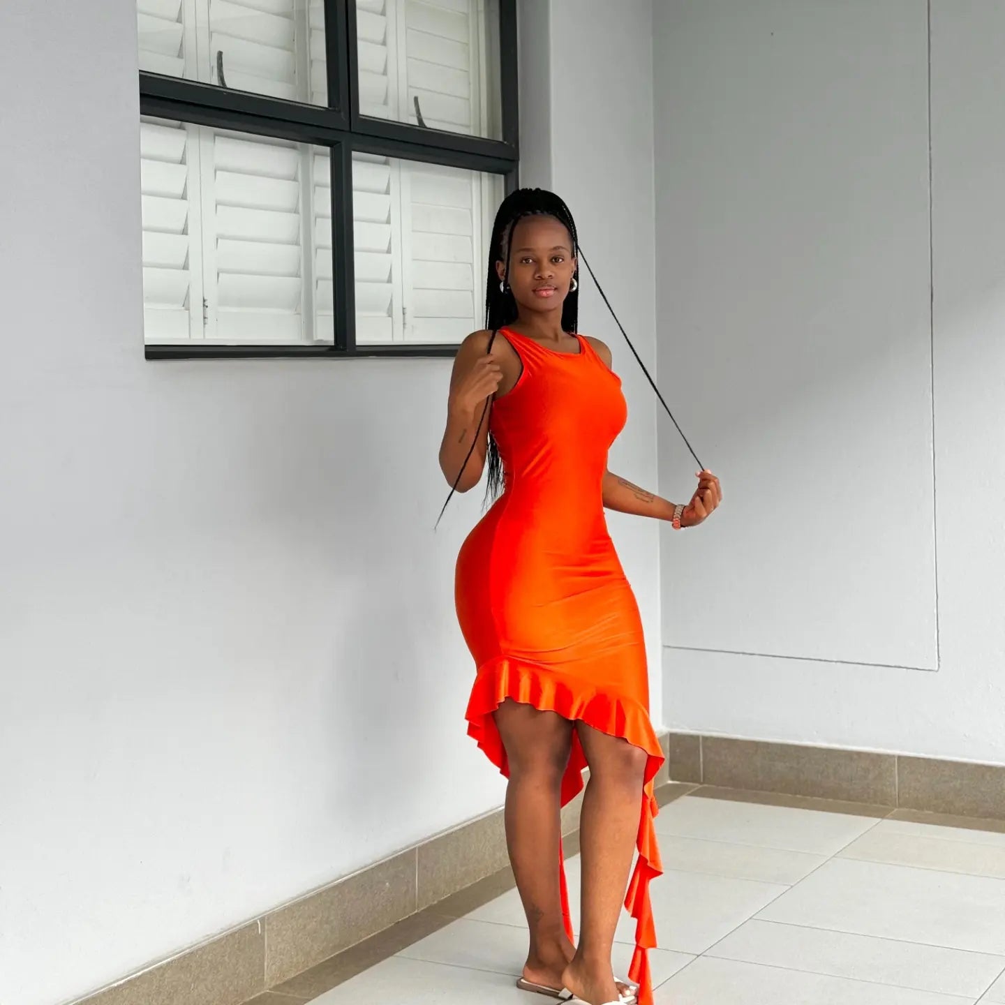 Sexy Sleeveless Ruffled Dress – YELLOW SUB TRADING