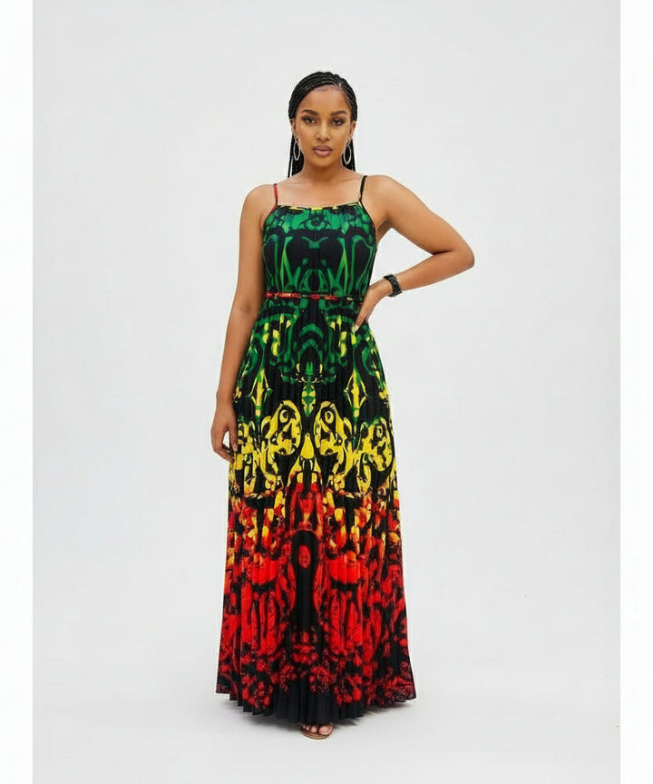 Rasta Sleeveless Maxi Summer Dress – YELLOW SUB TRADING