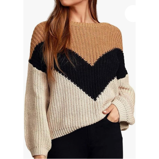 Knitted Colorblock Drop Shoulder Sweater – YELLOW SUB TRADING