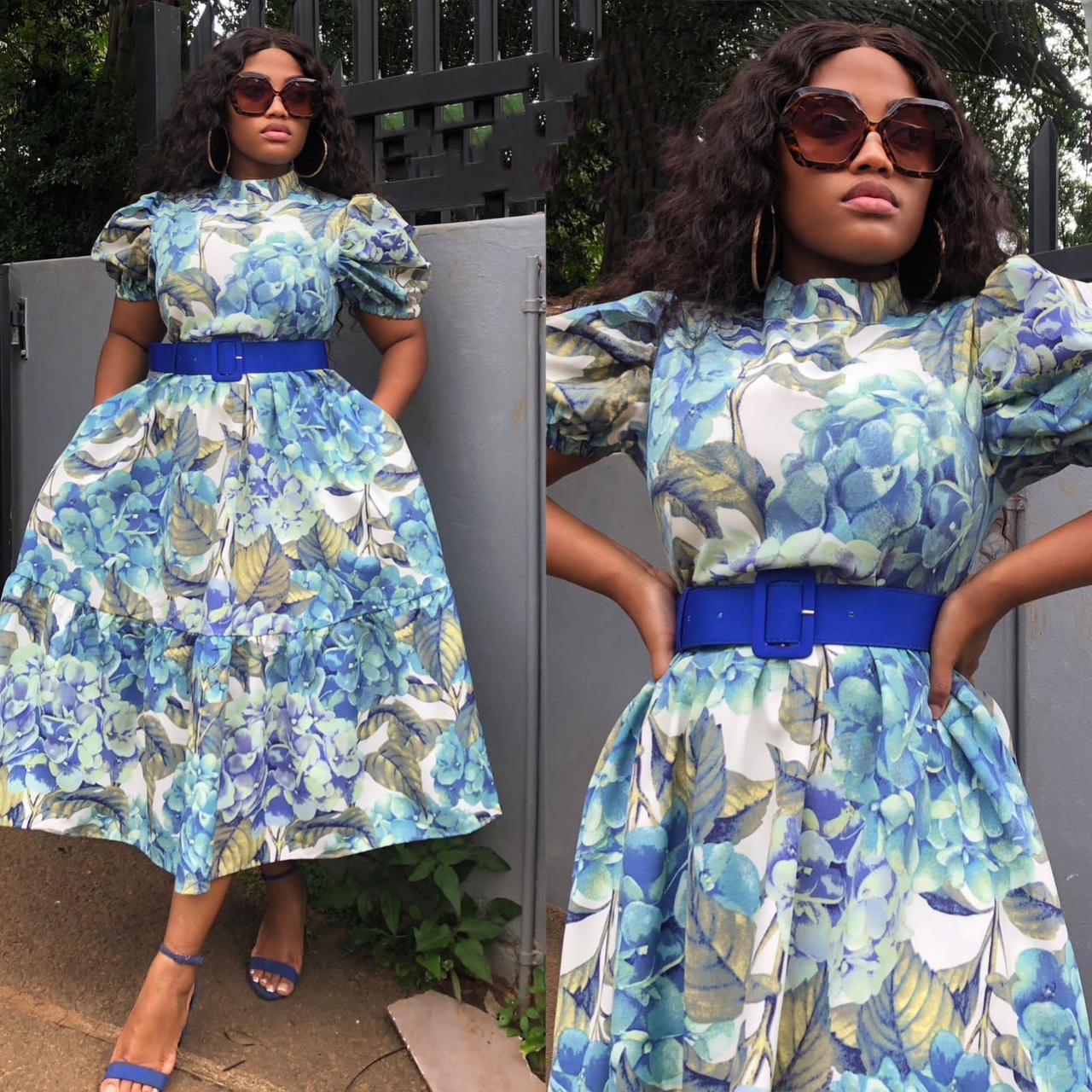 Belted Ankara Dress – YELLOW SUB TRADING