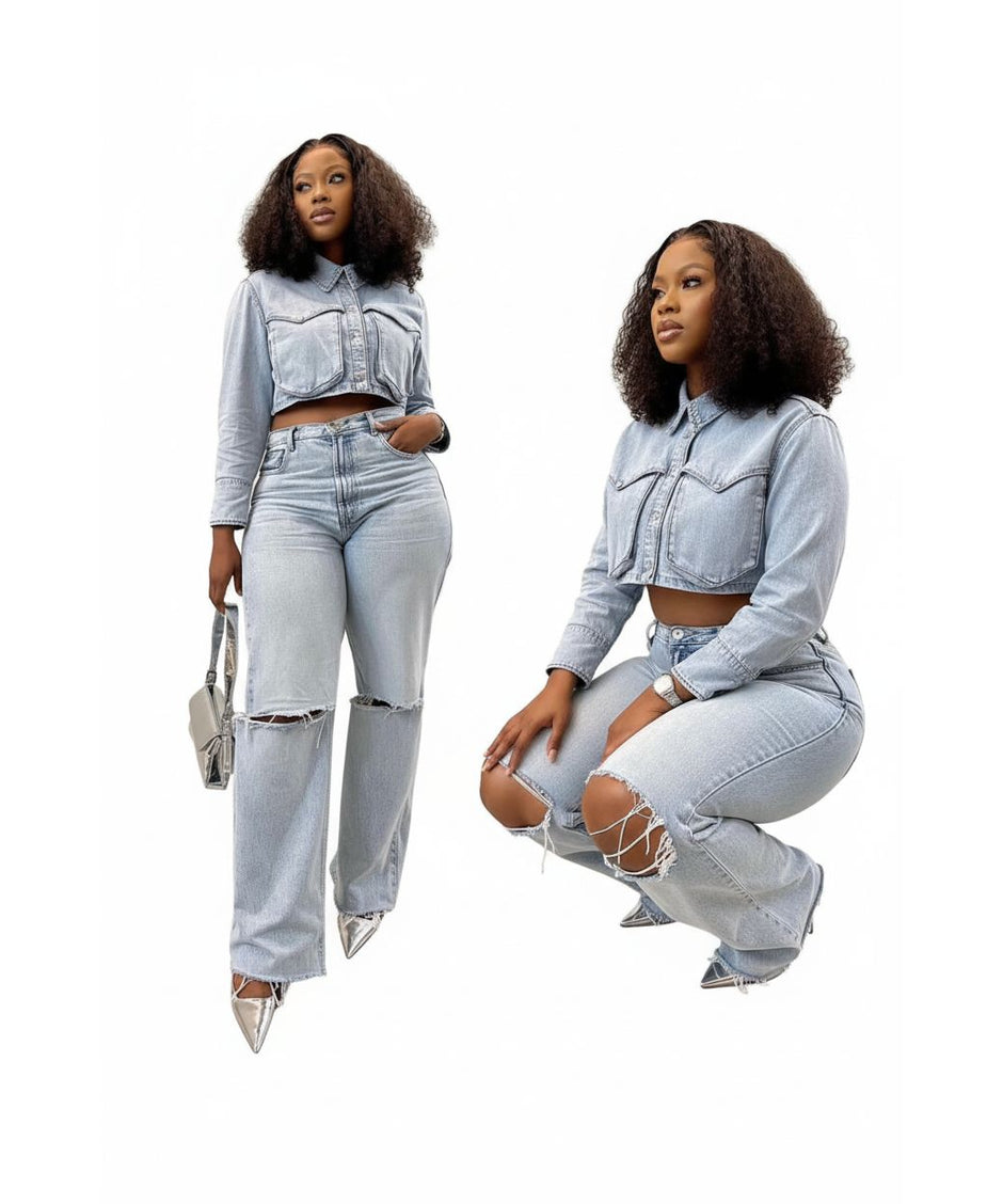 Denim 2 pieces set – YELLOW SUB TRADING