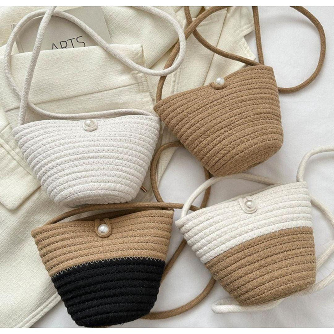 Cotton tote casual small Straw Bag – YELLOW SUB TRADING