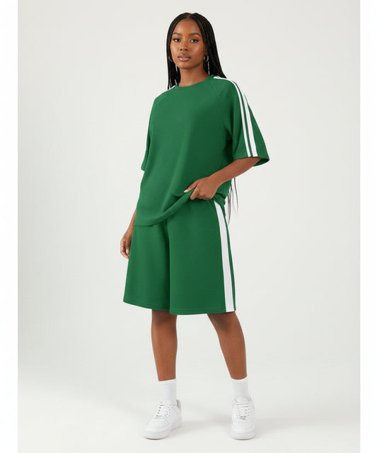 Rapper Loose-Fit 2pcs T-Shirt And Shorts Set