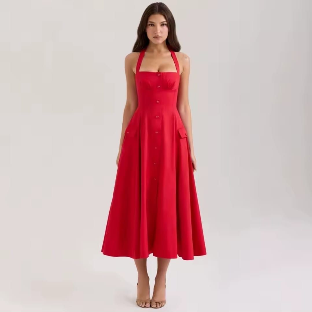 Backless Boobtube Front Button Dress – YELLOW SUB TRADING