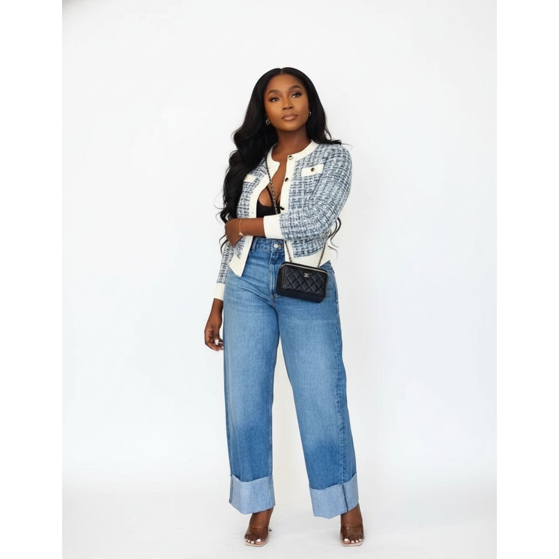 Ladie's Wide Leg Turn Up Denim Trouser – YELLOW SUB TRADING