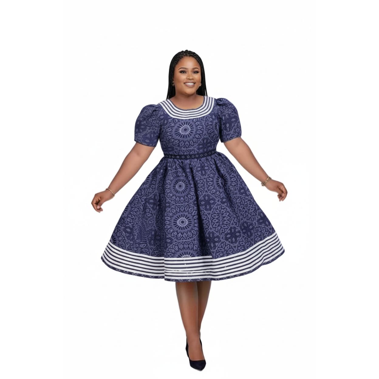 African Tswana Fashion Ankara Traditional Dress – YELLOW SUB TRADING