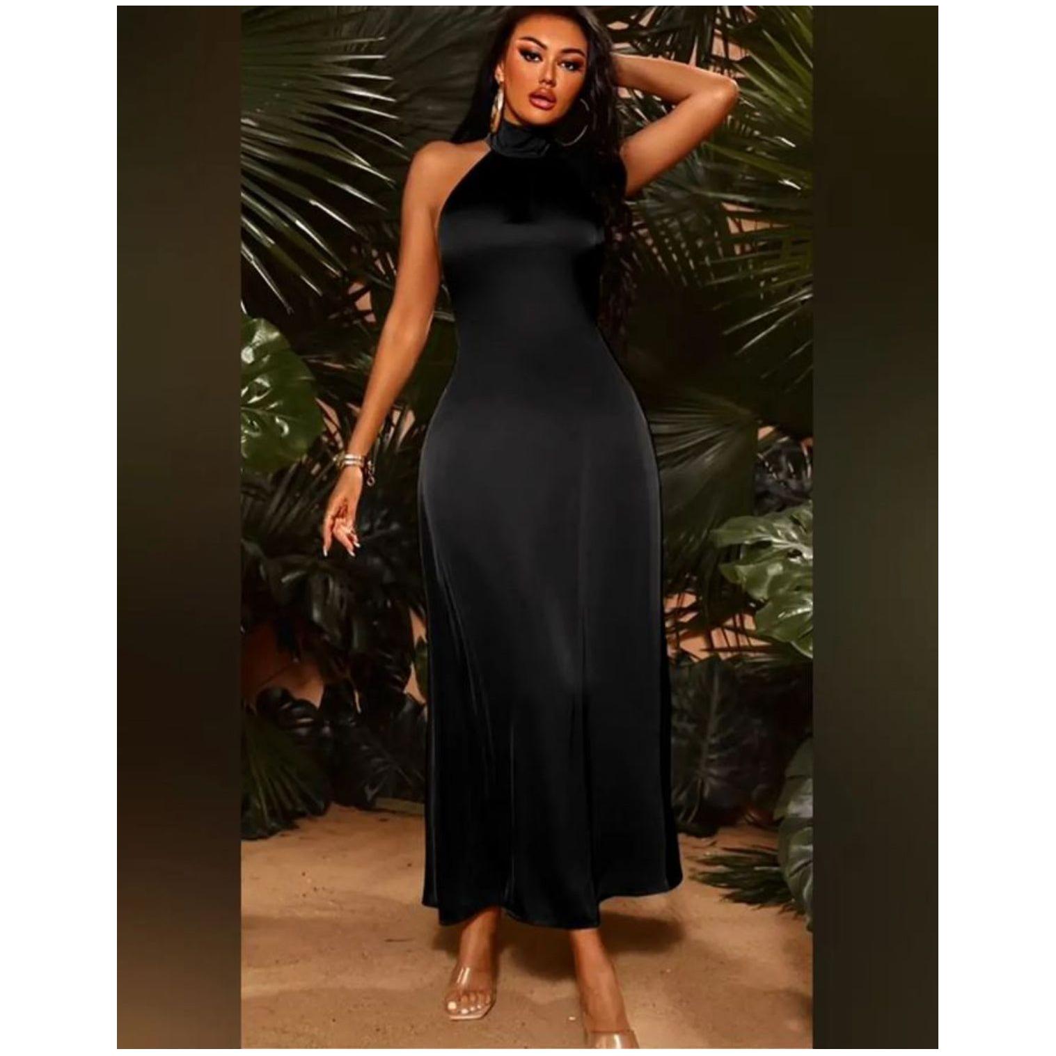 Halter Neck Sleeveless Backless Dress – YELLOW SUB TRADING