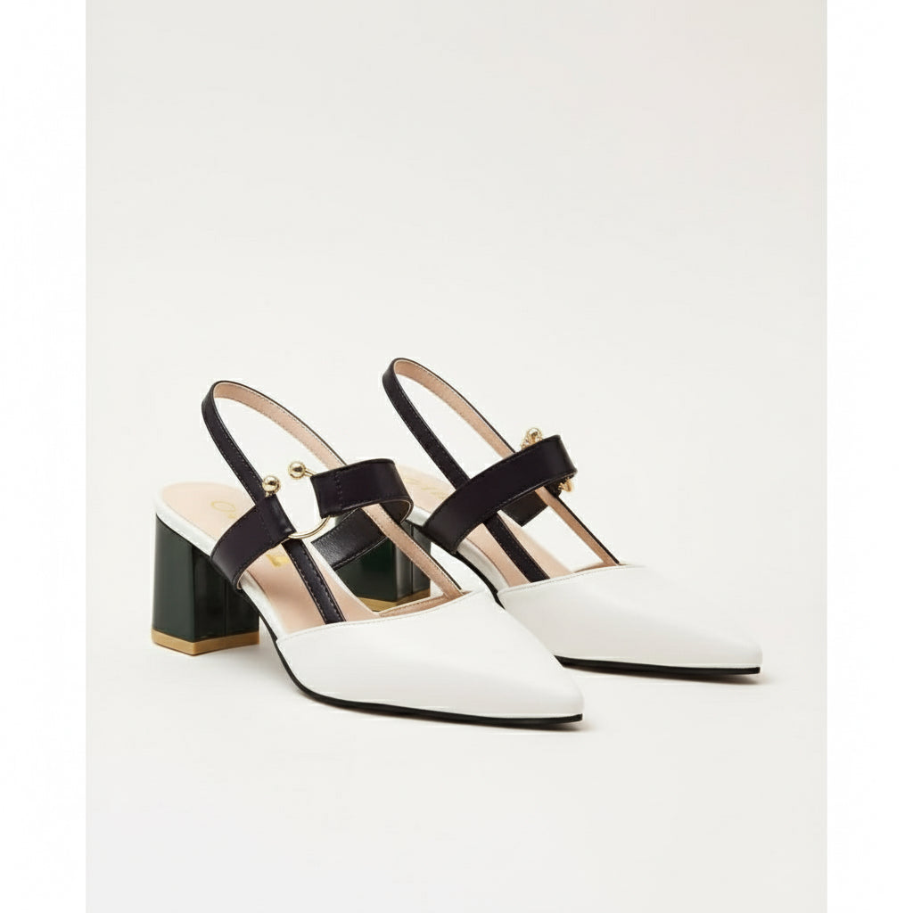 Women's Pumps Low Chunky Heels Slingback – YELLOW SUB TRADING