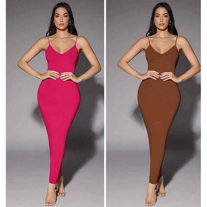 Sexy Sleeveless Bodycon Dress — YELLOW SUB TRADING