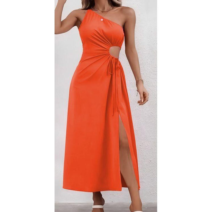 Off Shoulder Side Slit Dress — YELLOW SUB TRADING