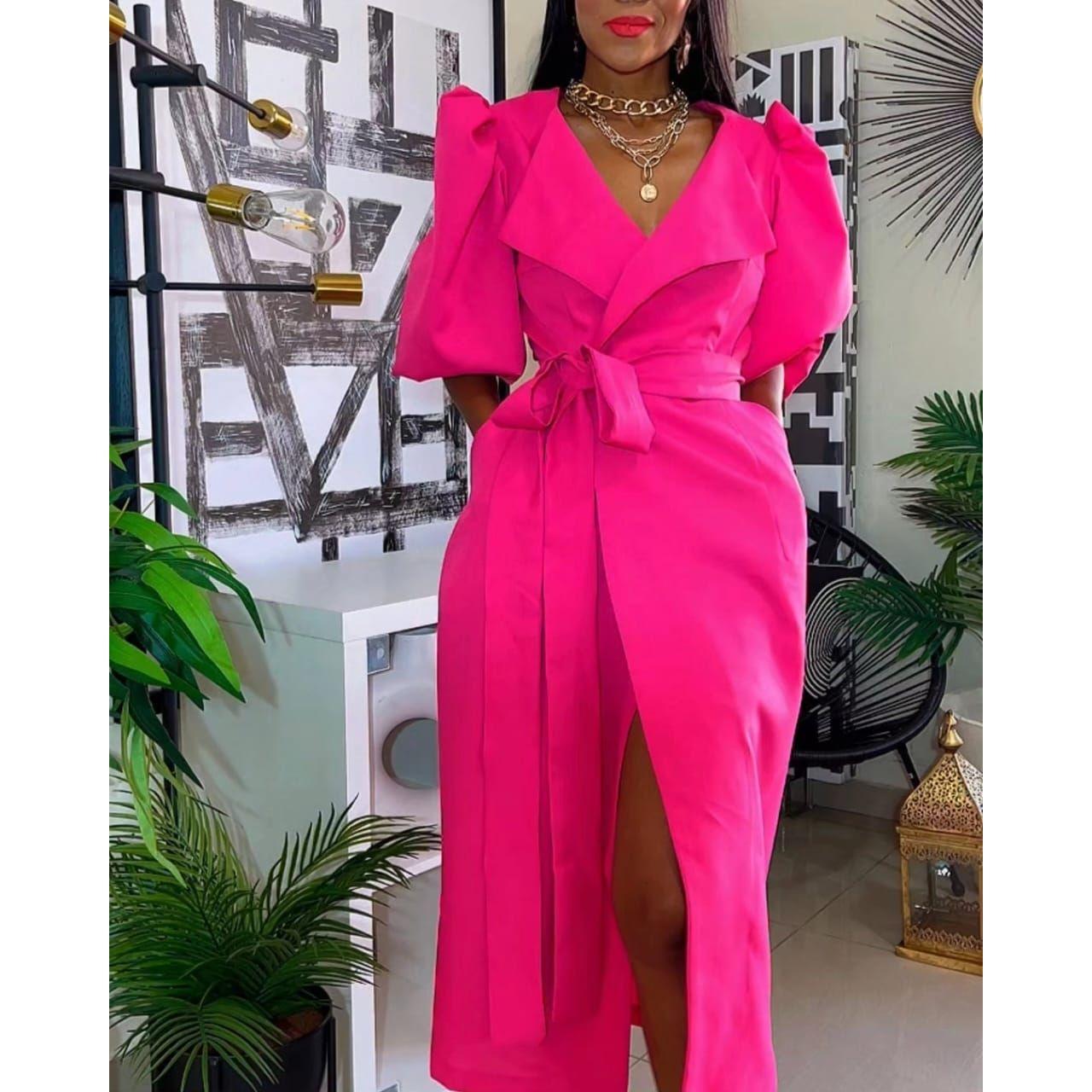 Vintage Overlap Slit Dress – YELLOW SUB TRADING