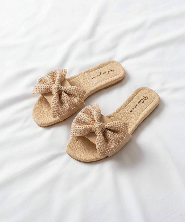 Bowknot Rhinestone Flat Sandals – YELLOW SUB TRADING