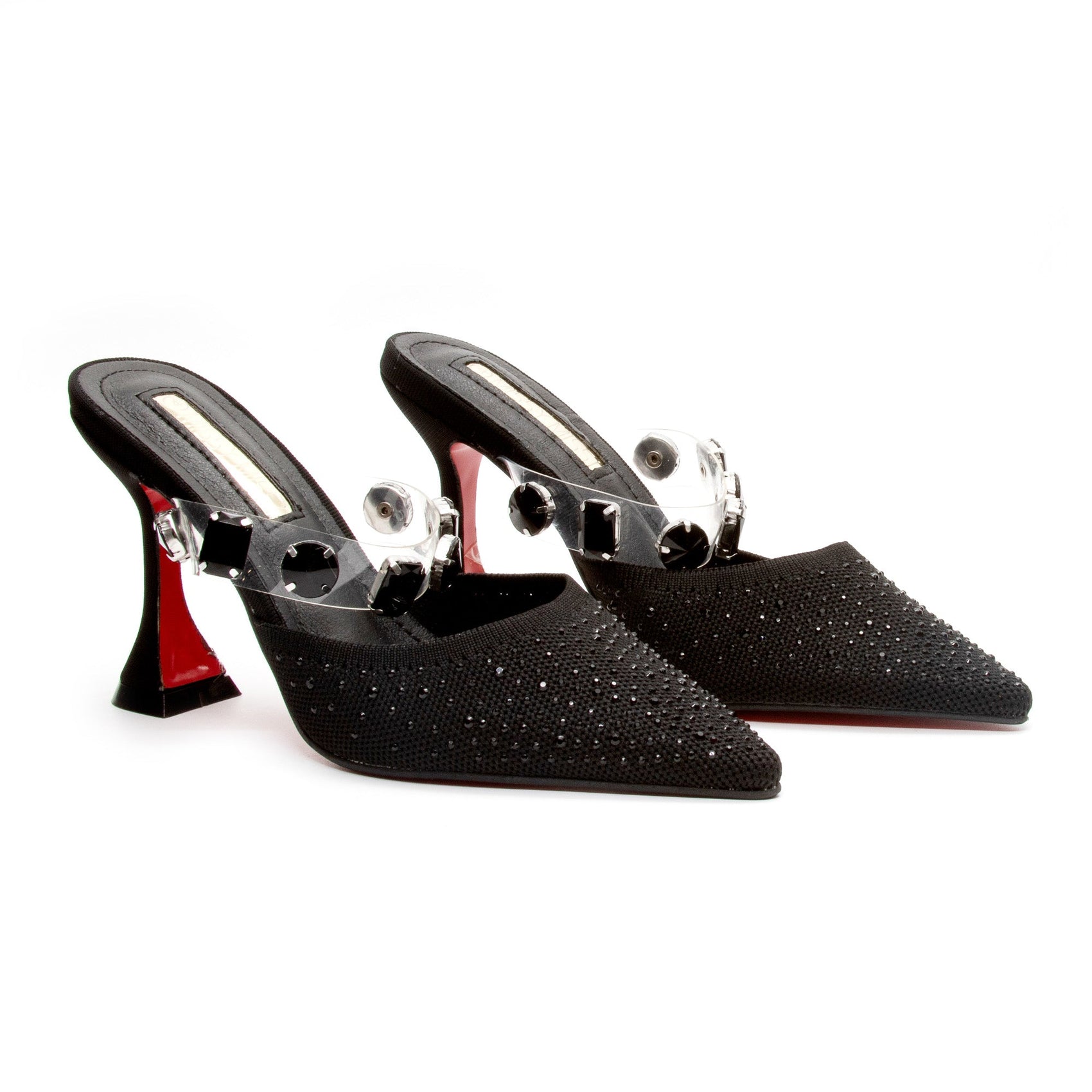 Rhinestone Short Heel Sandals – YELLOW SUB TRADING