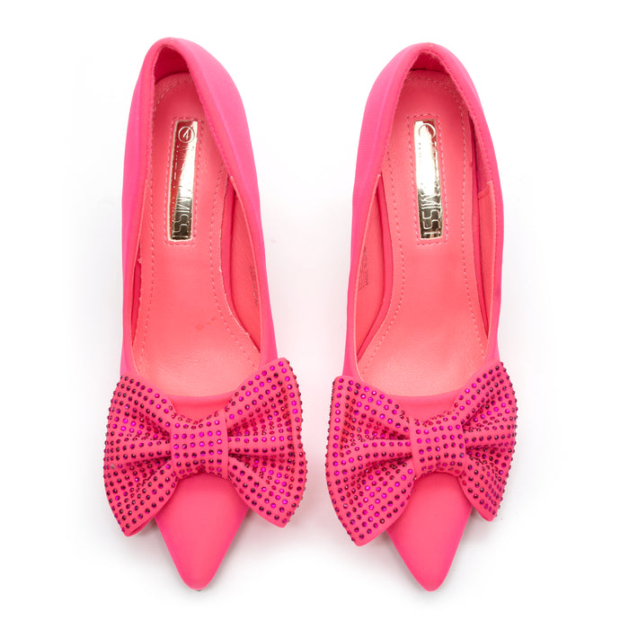 Bowknot Rhinestone Heels — YELLOW SUB TRADING