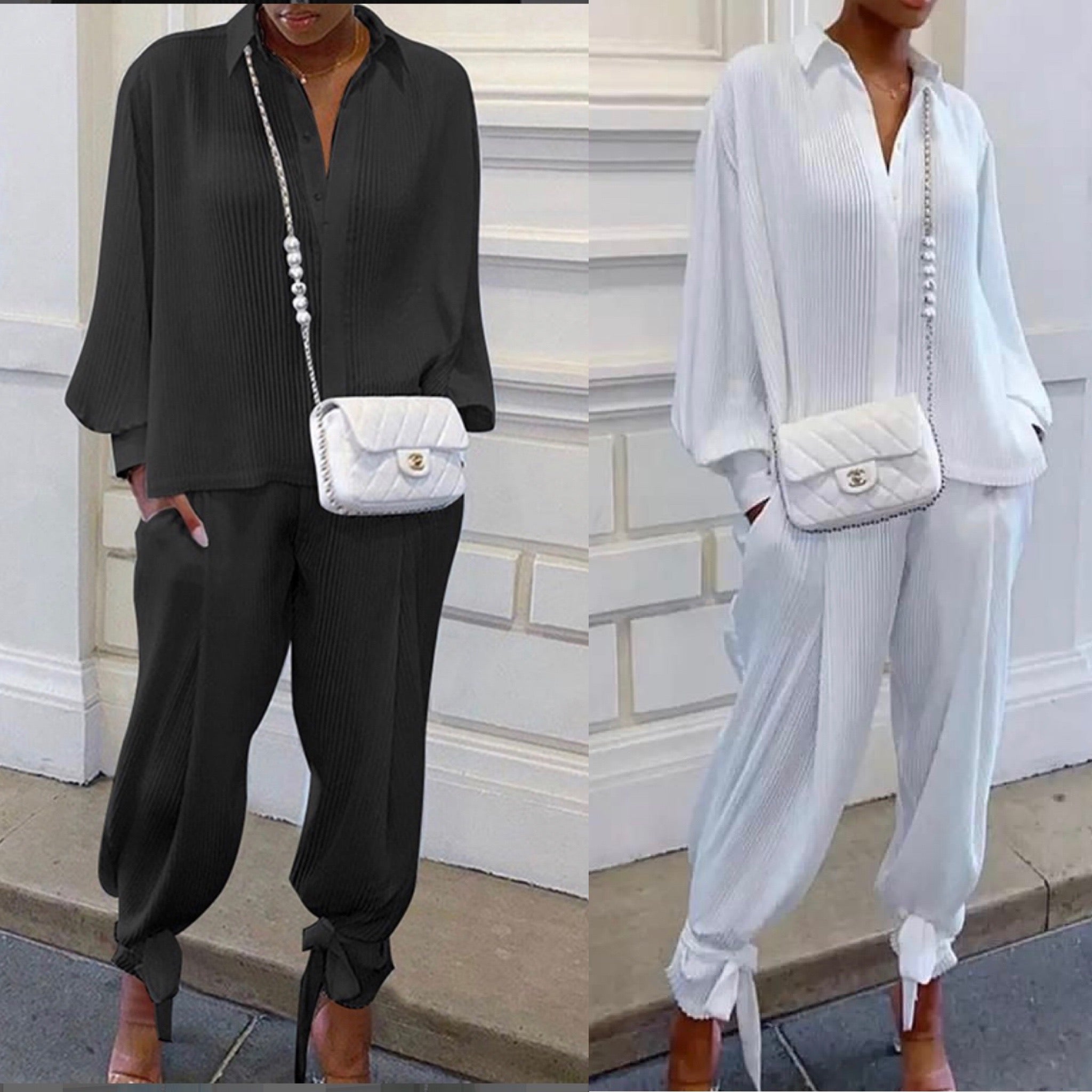 Elegant Casual Two-Piece Pleated Set – YELLOW SUB TRADING