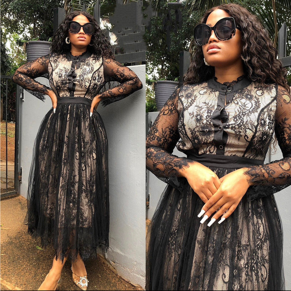 Pleated Lace Dress – YELLOW SUB TRADING