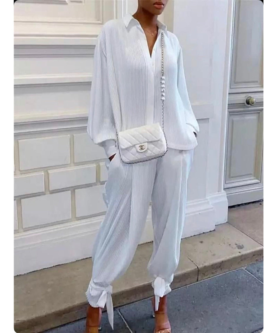 Elegant Casual Two-Piece Pleated Set – YELLOW SUB TRADING