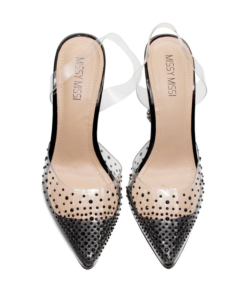 Glitter crystal PVC Lace-Up Heel – YELLOW SUB TRADING