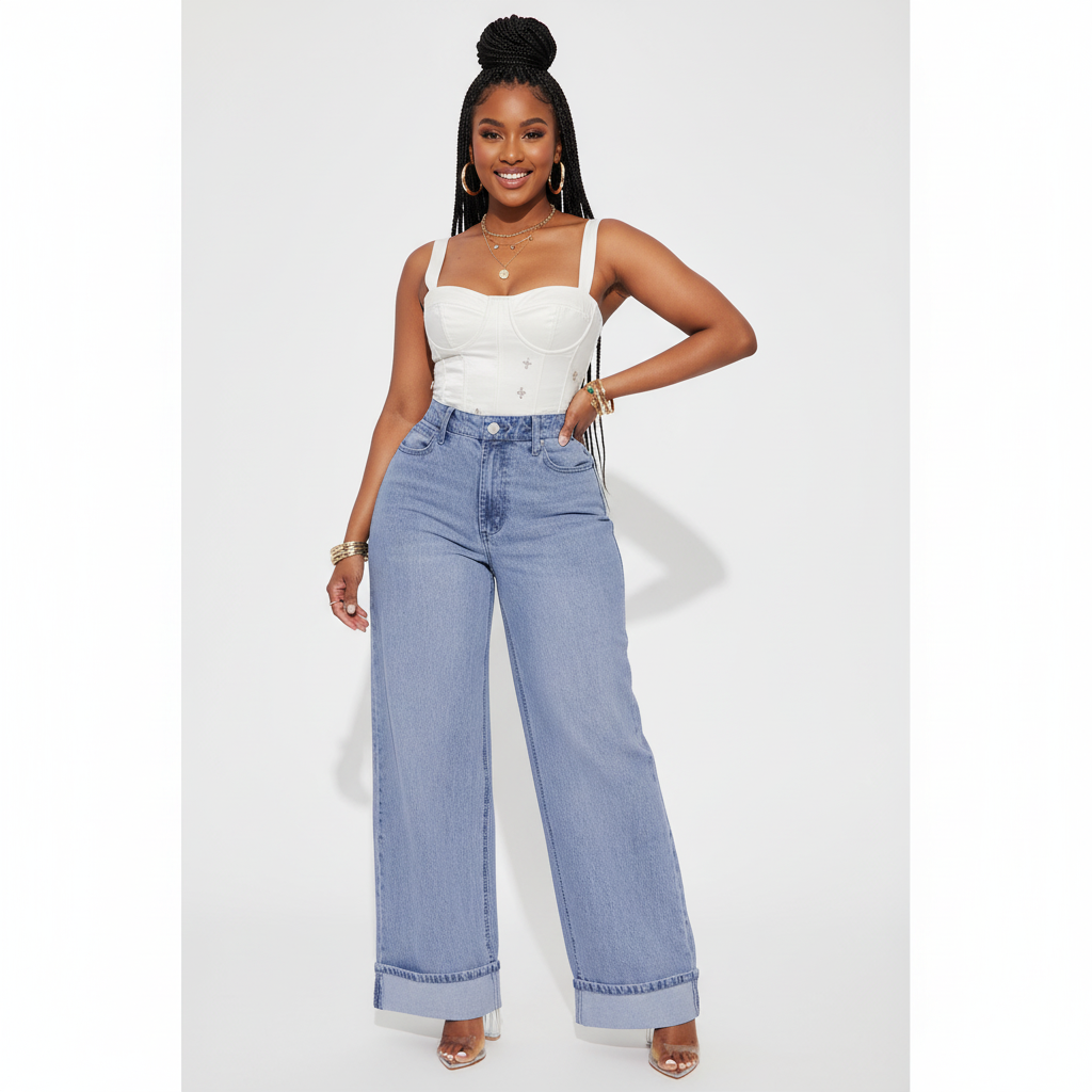 Wide-leg Denim Jeans – YELLOW SUB TRADING