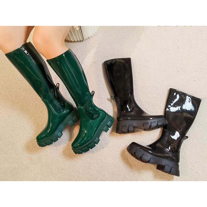 Chunky Solid Color Boots — YELLOW SUB TRADING