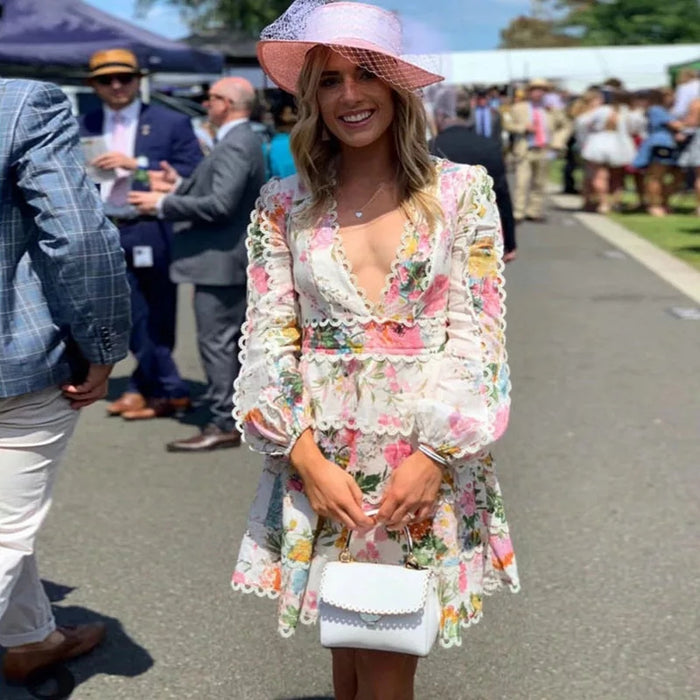 V-Neck Floral Dress — YELLOW SUB TRADING