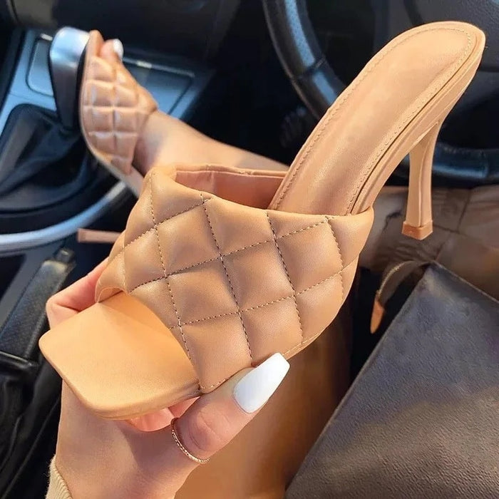 Square Toe Thin Heel Sandals — YELLOW SUB TRADING