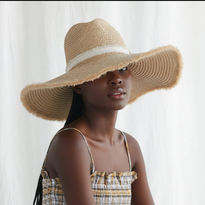 Vintage Raffia Sun Hat — YELLOW SUB TRADING