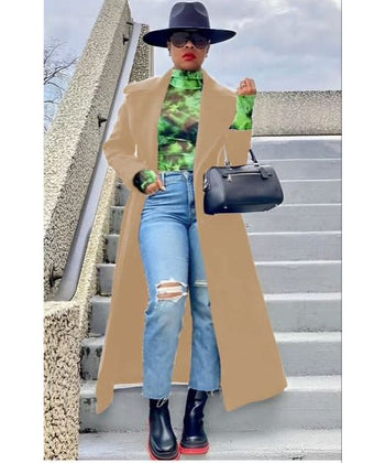 Classy Solid Color Coat – YELLOW SUB TRADING