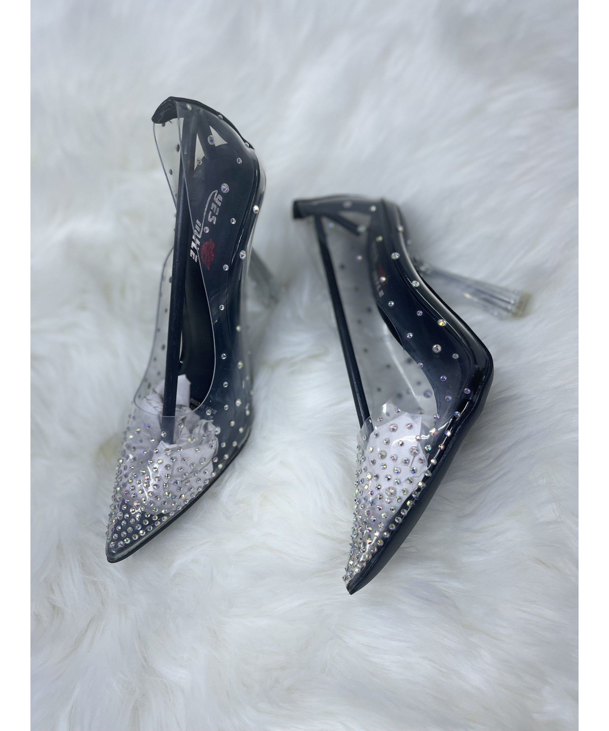 Crystal Rhinestone Transparent PVC Heel – YELLOW SUB TRADING