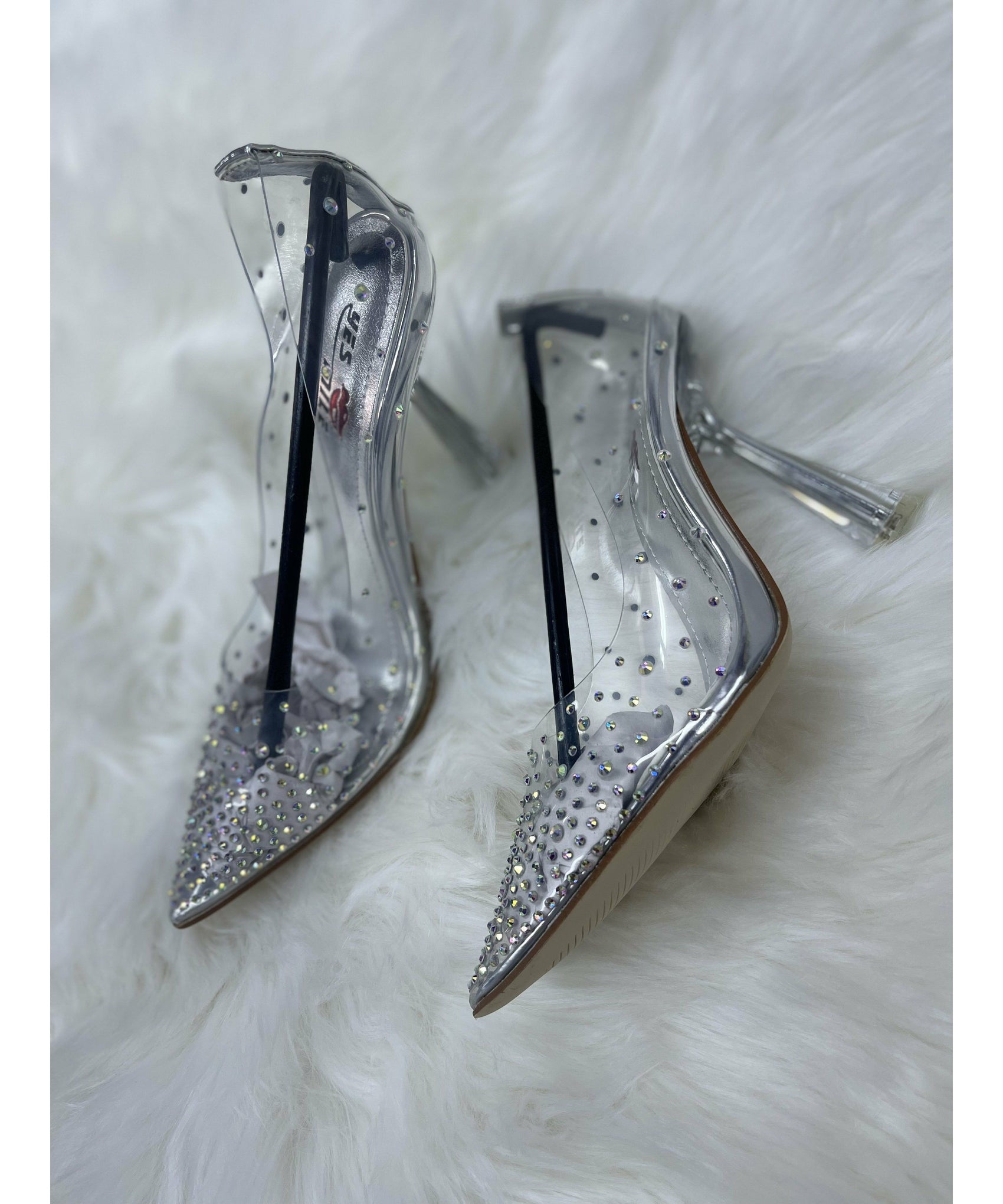 Crystal Rhinestone Transparent PVC Heel – YELLOW SUB TRADING